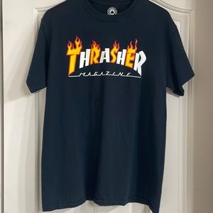 Thrasher | Shirts | Thrasher Magazine Black Tshirt Medium | Poshmark